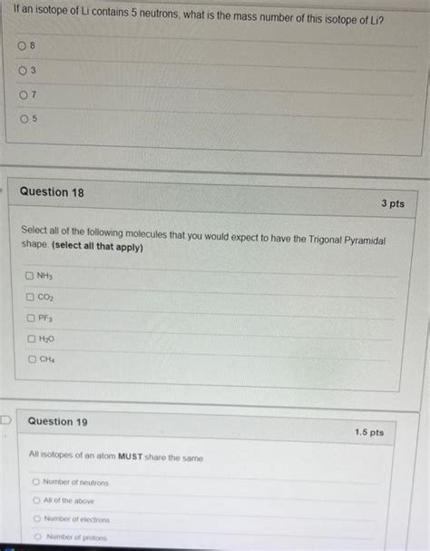 solved if an isotope of li contains 5 neutrons what is the