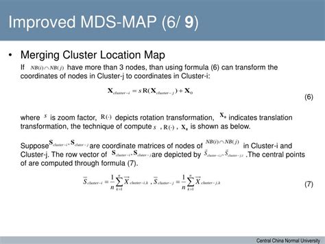 Ppt A Cluster Based And Range Free Multidimensional Scaling Map