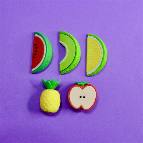 1 Box Of 4 Small Mini Erasers 1 3cm Fancy Erasers Rubbers