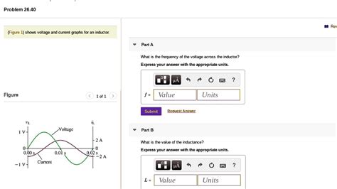 solved problem 26 40 figure 1 shows voltage and cunent graphs for an