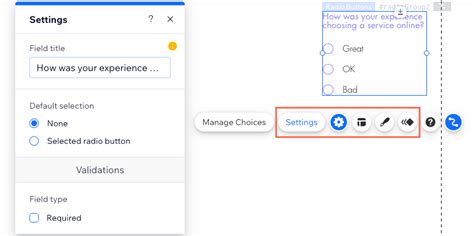 Cms Setting Up The Radio Buttons Input Element Help Center