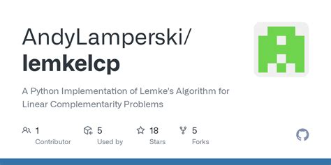 Github Andylamperskilemkelcp A Python Implementation Of Lemkes Algorithm For Linear