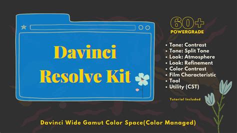 Davinci Resolve Kit 65 Free Powergrade W3h Youtube