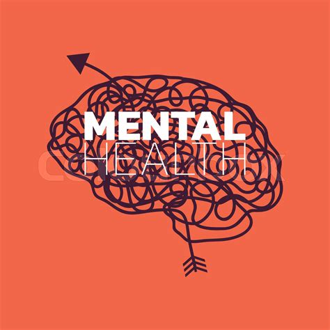 Mental Health Icon Logo Vector Mental Health Awareness Month Stock