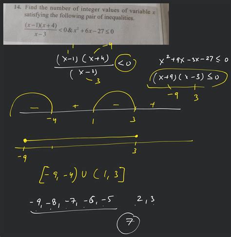 26 Find The Number Of Integer Values Of Variable X Satisfying The Follow