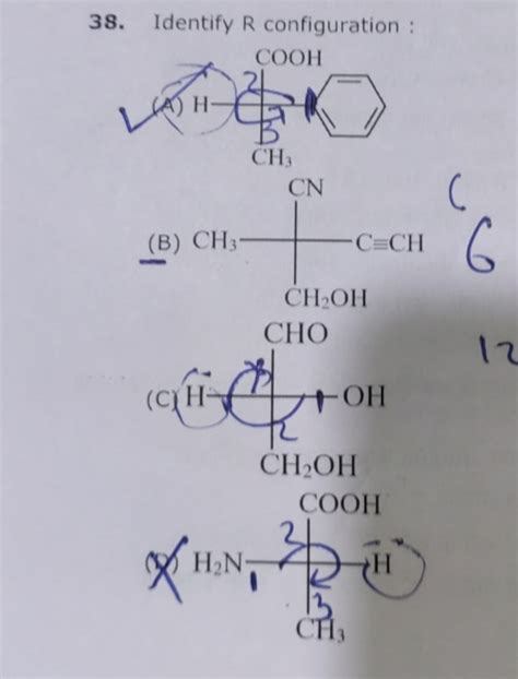 Identify R Configuration A B C Cc C C N Coc C Cc C C N Co