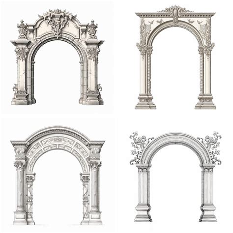 Premium Vector Spirituality Ornament Classical Front Graphic Window Historical Facade Gothic