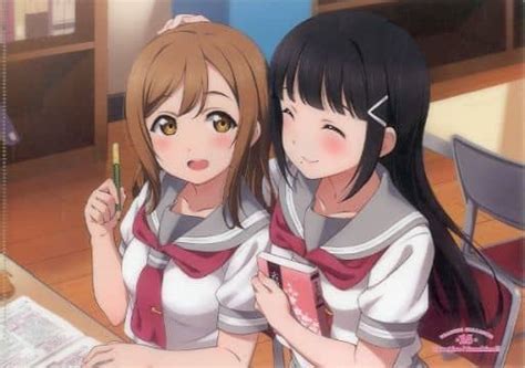 駿河屋 黒澤ダイヤ＆国木田花丸 「ラブライブサンシャイン トレーディングa4クリアファイル」（クリアファイル）