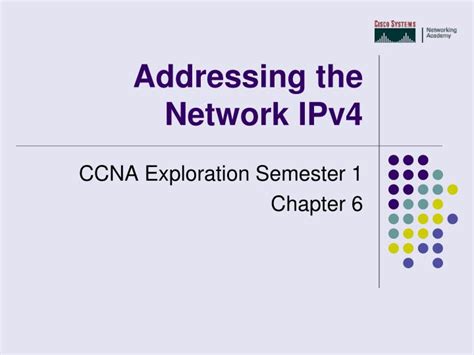 Ppt Addressing The Network Ipv4 Powerpoint Presentation Free