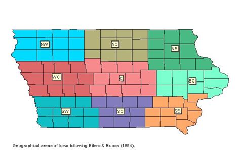 Iowas Geographic Landforms And Regions