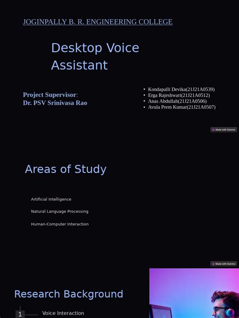 Desktop Voice Assistant Edited Pptx Pdf