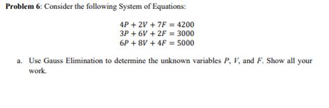 Solved Problem Consider The Following System Of Chegg