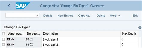 How To Define Storage Bin Types In Sap S4hana Ewm Sap Tutorials