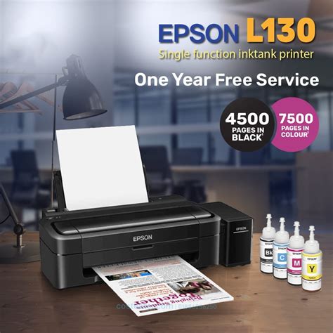 Epson L130 Single Function Inkjet Printer Black Ink Tank At Lori