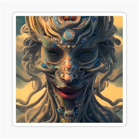 Multidimensional Being Of Love Psychedelic Art Sticker For Sale By Exotic Flamingo Redbubble