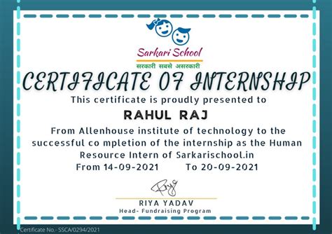 Rahul Raj On Linkedin Successfully Completed My Hr Internship At