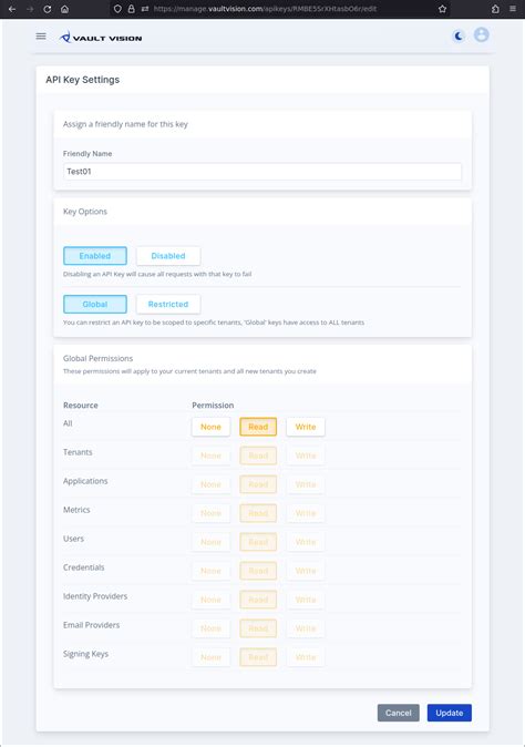 Api Keys Vault Vision — Vault Vision Documentation 11 Documentation