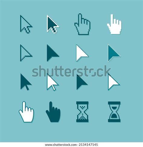 Flat Cursor Collection Set Vector Abstract Stock Vector Royalty Free Shutterstock