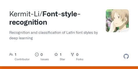 github kermit li font style recognition recognition and classification of latin font styles