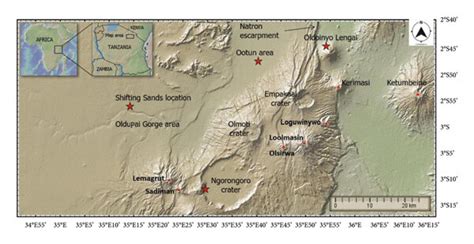 A Map Of Part Of The Northern Tanzanian Sector Of The Gregory Rift Was Download Scientific