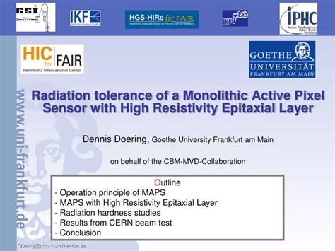 Ppt Radiation Tolerance Of A Monolithic Active Pixel Sensor With High Resistivity Epitaxial