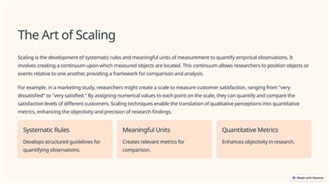 Measurement And Scaling Techniques In Research Methodology Pptx