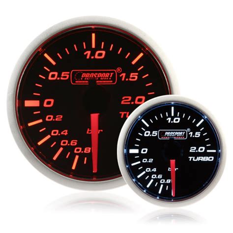 Mm Prosport Smoked Super Amber White Turbo Boost Gauge BAR Prosport Gauges UK