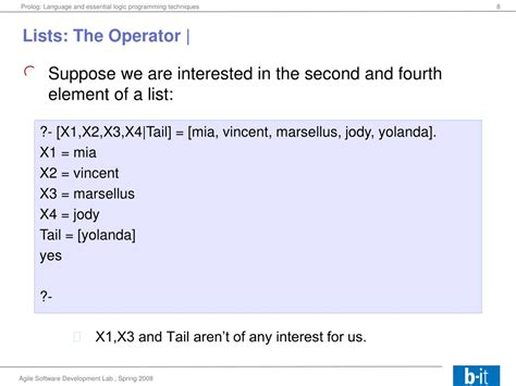 Ppt Lists In Prolog Head Tail And Operations Powerpoint