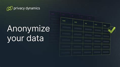 privacy dynamics anonymize your data youtube