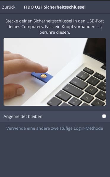 When Logging In With Fido U2f As 2nd Factor I Can Not Check The Stay