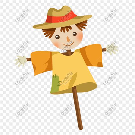 만화 손으로 그려진 귀여운 허수아비 Png 일러스트 무료 다운로드 Lovepik