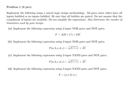 Solved Problem Pts Implement The Following Using A Chegg