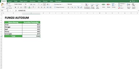 Cara Menggunakan Dan Fungsi Autosum Di Excel Compute Expert