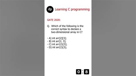 7 C Programming Quiz Challenge Can You Guess The Right Answer Youtube