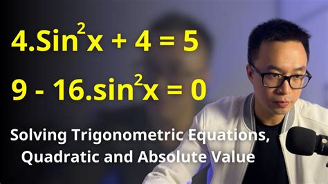 Solve Trigonometric Equations Fast With Quadratic Equations And