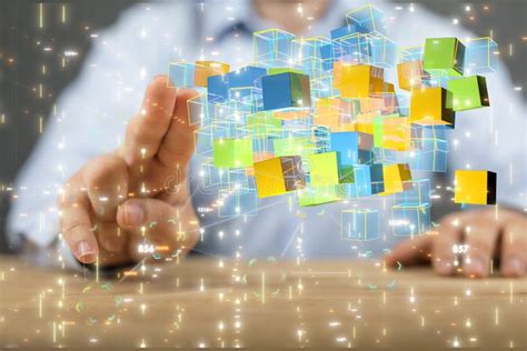 A Big Data Visualization Network Connection Structure Stock Illustration Illustration Of