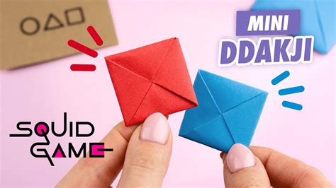 Как сделать мини ттакджи Оригами Игра в кальмара Squid Game Mini Ddakji Youtube