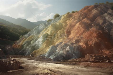 稀土元素开采水彩画插画图片下载 正版图片600070463 摄图网
