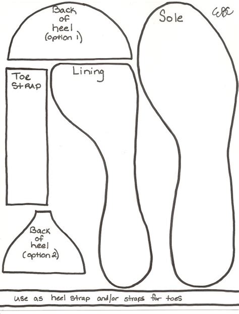 Printable Template For Fondant High Heel Shoe Free Templates Printable