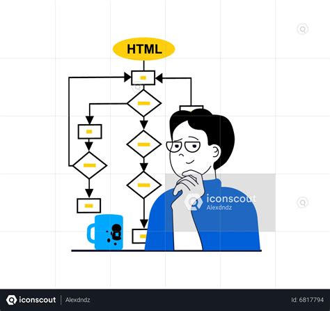 Best Developer Creating Html Algorithm Chart Illustration Download In