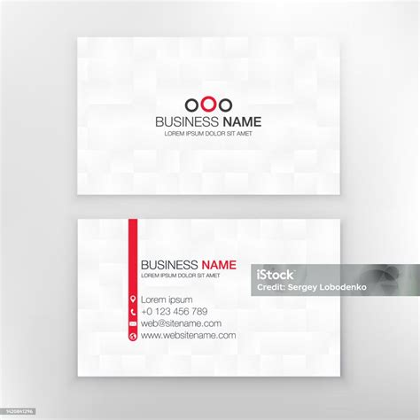 Business Card Templates Stationery Design Set Vector Illustration Stock