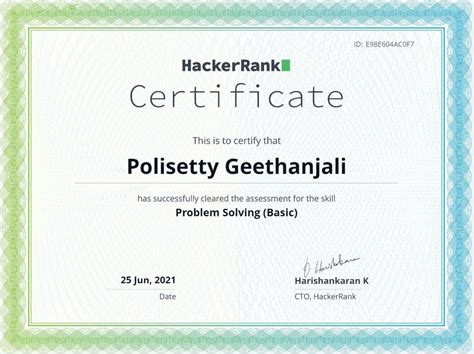 geethanjali polisetty on linkedin hackerrank python problemsolvingskills