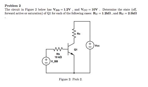 Solved Problem The Circuit In Figure Below Has VBB V Chegg Com