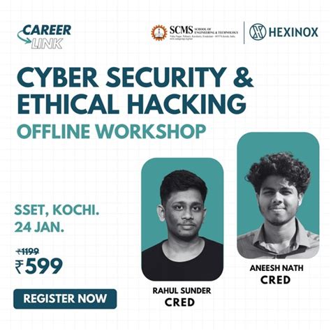 Cyber Security And Ethical Hacking Offline Workshop Careerlink Scms
