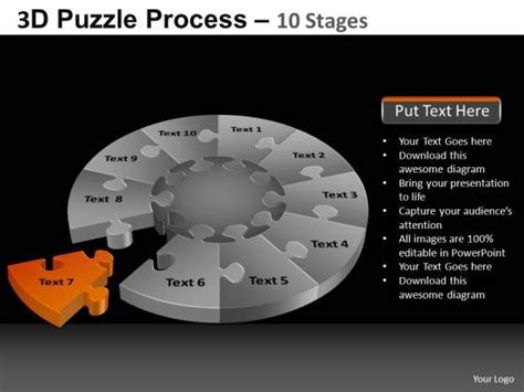 PowerPoint Slidelayout Education Pie Chart Puzzle Process Ppt Design