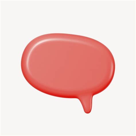 D Red Speech Bubble Clipart Premium Psd Rawpixel