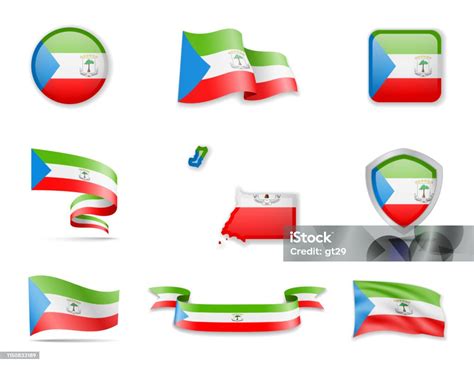 적도 기니 플래그 컬렉션입니다 벡터 일러스트 레이 션 설정 플래그 및 국가의 개요 0명에 대한 스톡 벡터 아트 및 기타 이미지 0명 개체 그룹 곡선 Istock
