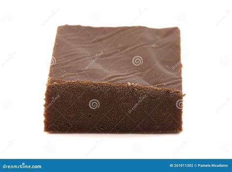 A Cube Of Plain Chocolate Fudge Isolated On A White Background Stock Photo Image Of Isolated
