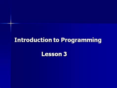 introduction to programming lecture no 3 ppt lectures ~ computer and