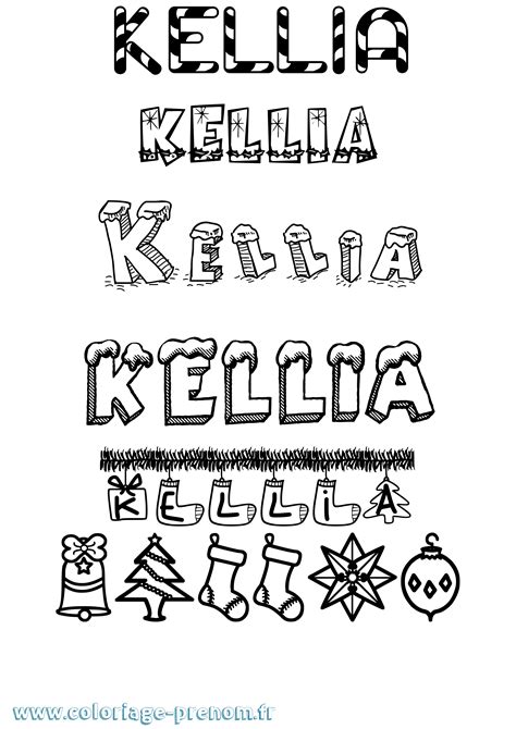 Coloriage Du Prénom Kellia à Imprimer Ou Télécharger Facilement